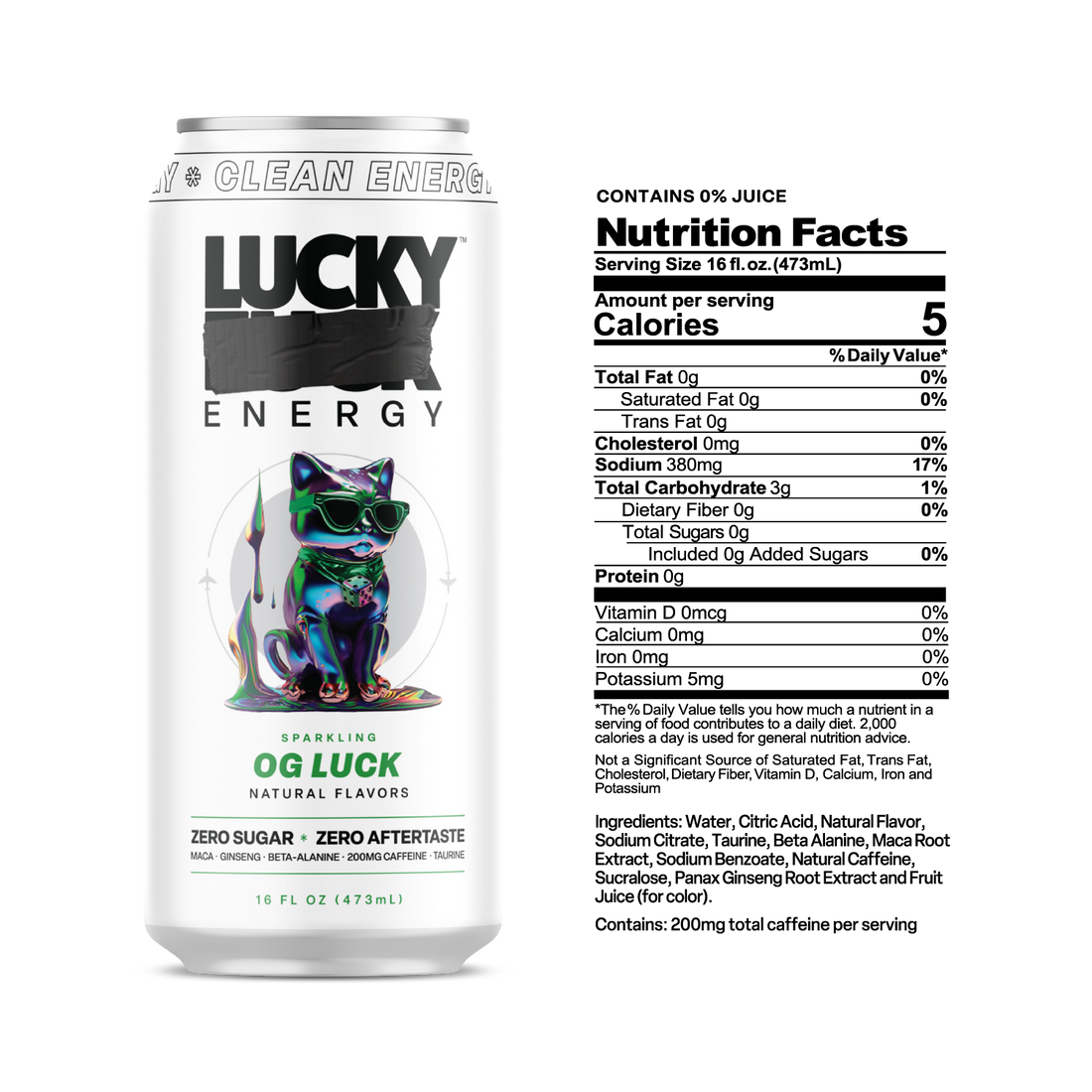 OG LUCK (12-PACK / 16OZ CAN) | Lucky Energy Merch & Apparel